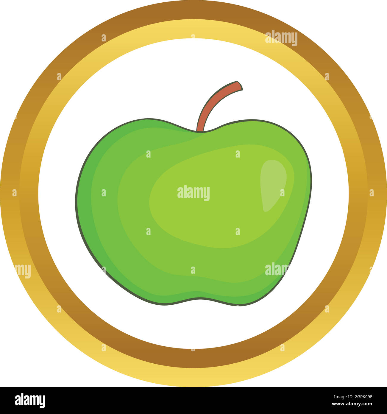 Green apple illustration vector Stock Vector Images - Alamy