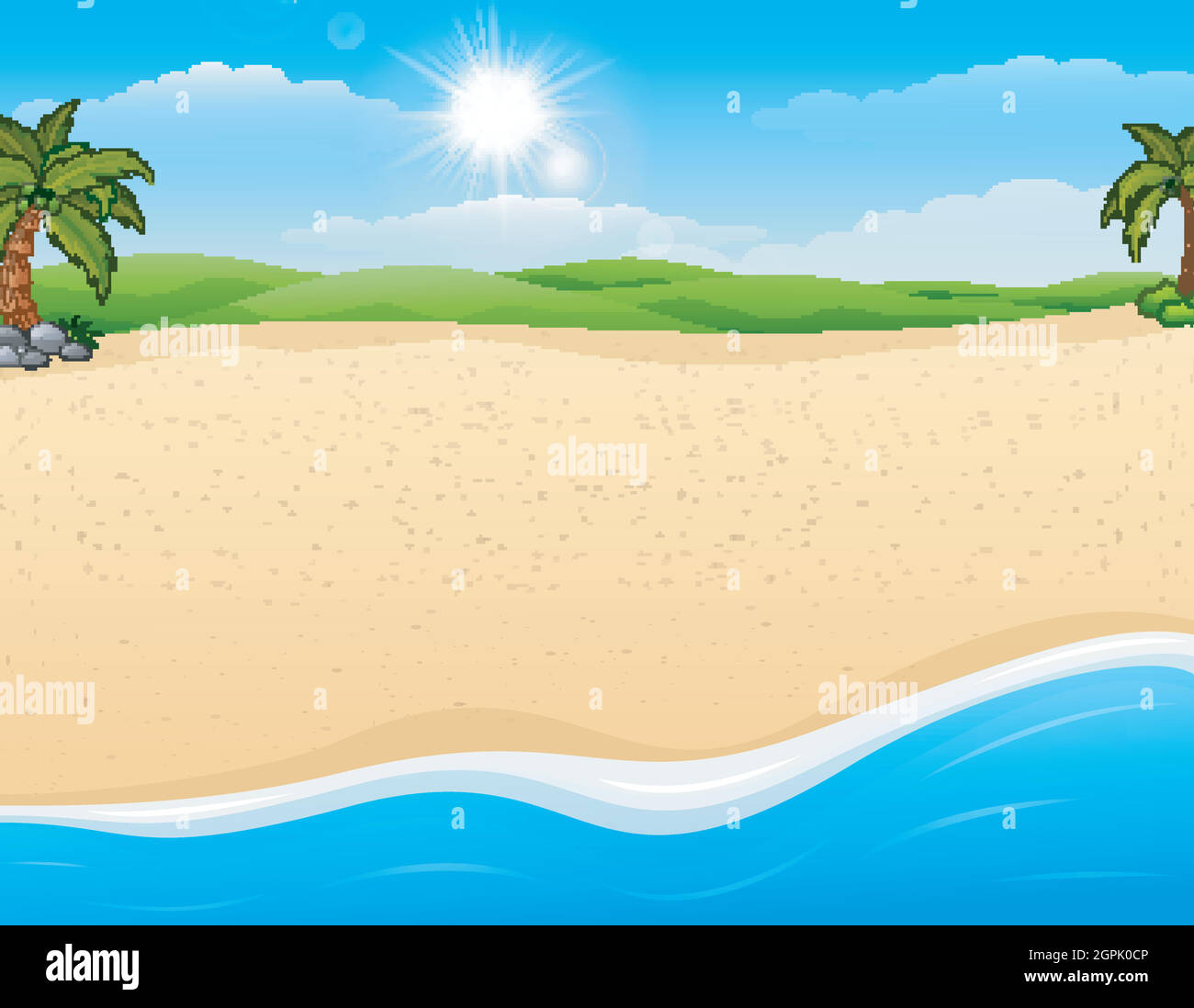 Vector Illustration Of Sand Beach Background Stock Vector Image And Art