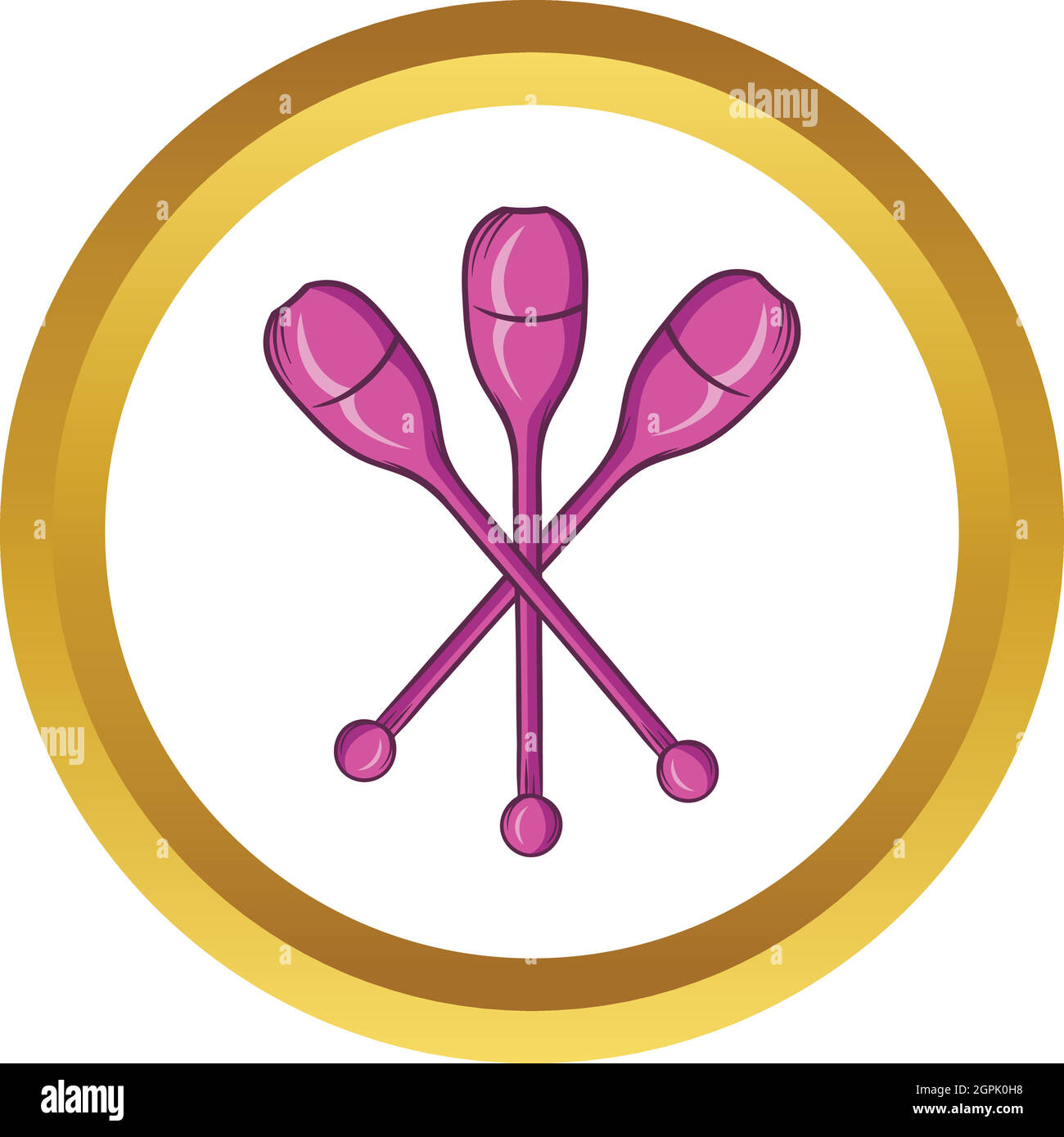 Juggling clubs vector icon, cartoon style Stock Vector Image & Art - Alamy