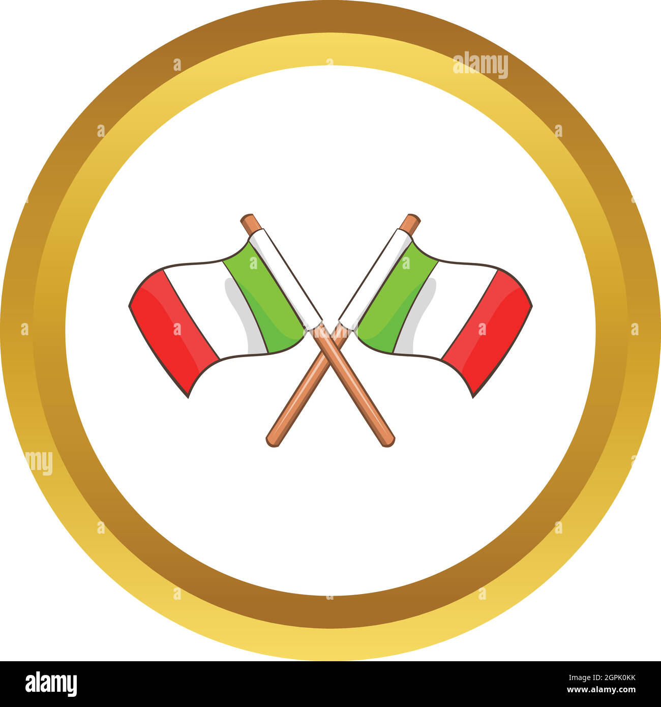 Italy crossed flags vector icon Stock Vector Image & Art - Alamy