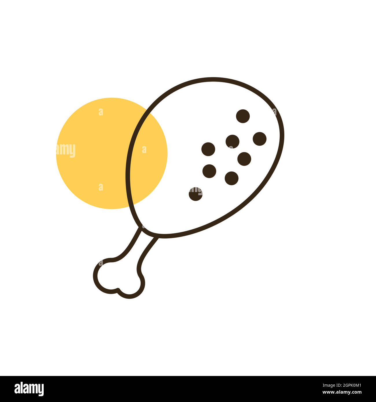 Chicken leg Stock Vector Images - Alamy