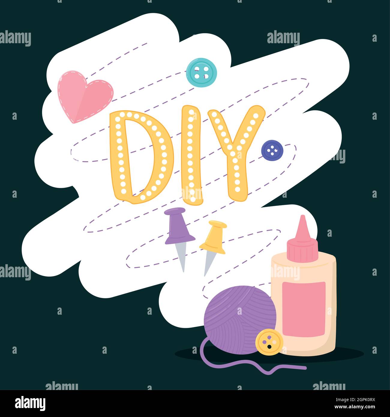 DIY lettering and tools Stock Vector Image & Art - Alamy