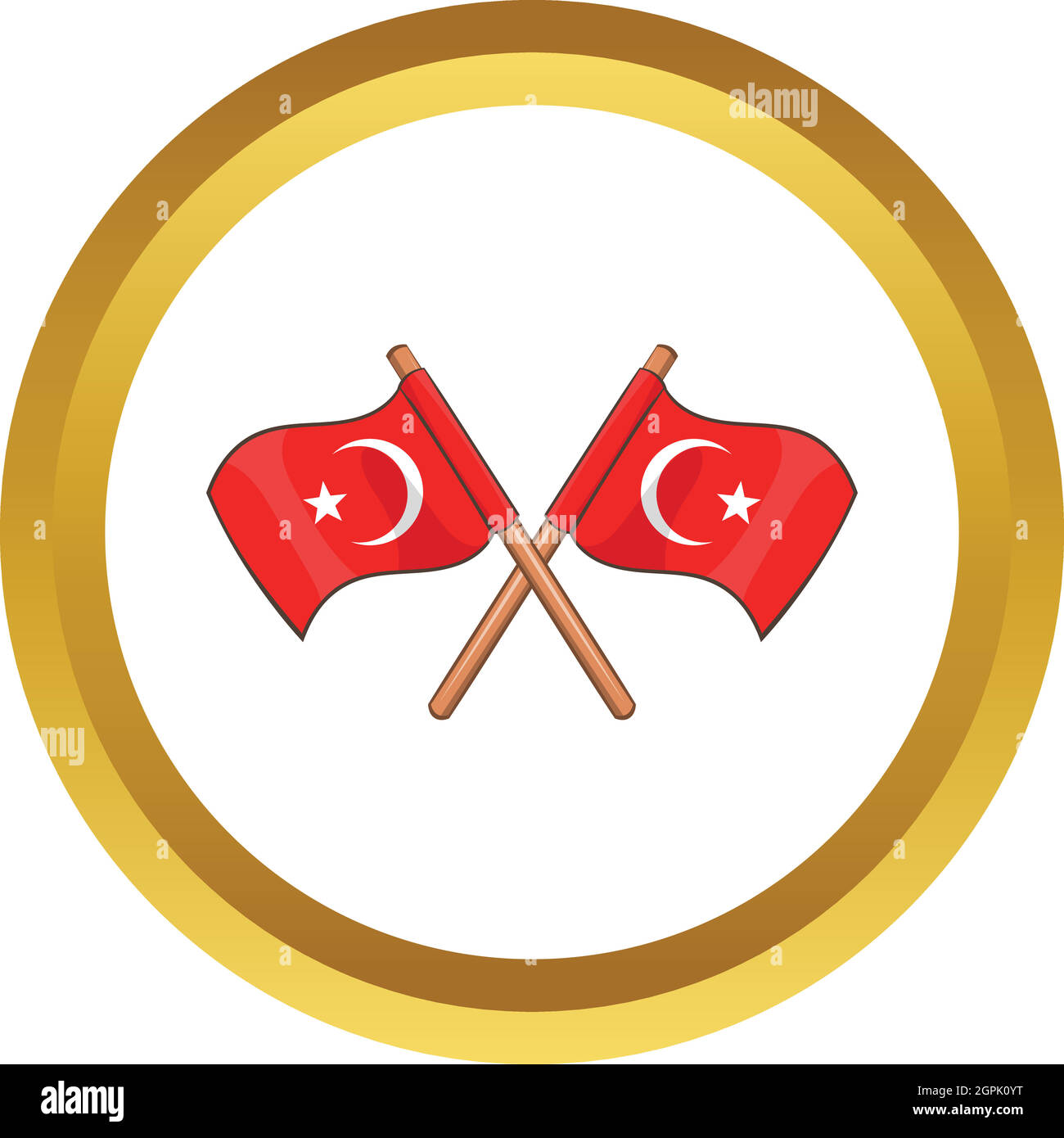 Turkey crossed flags vector icon Stock Vector Image & Art - Alamy