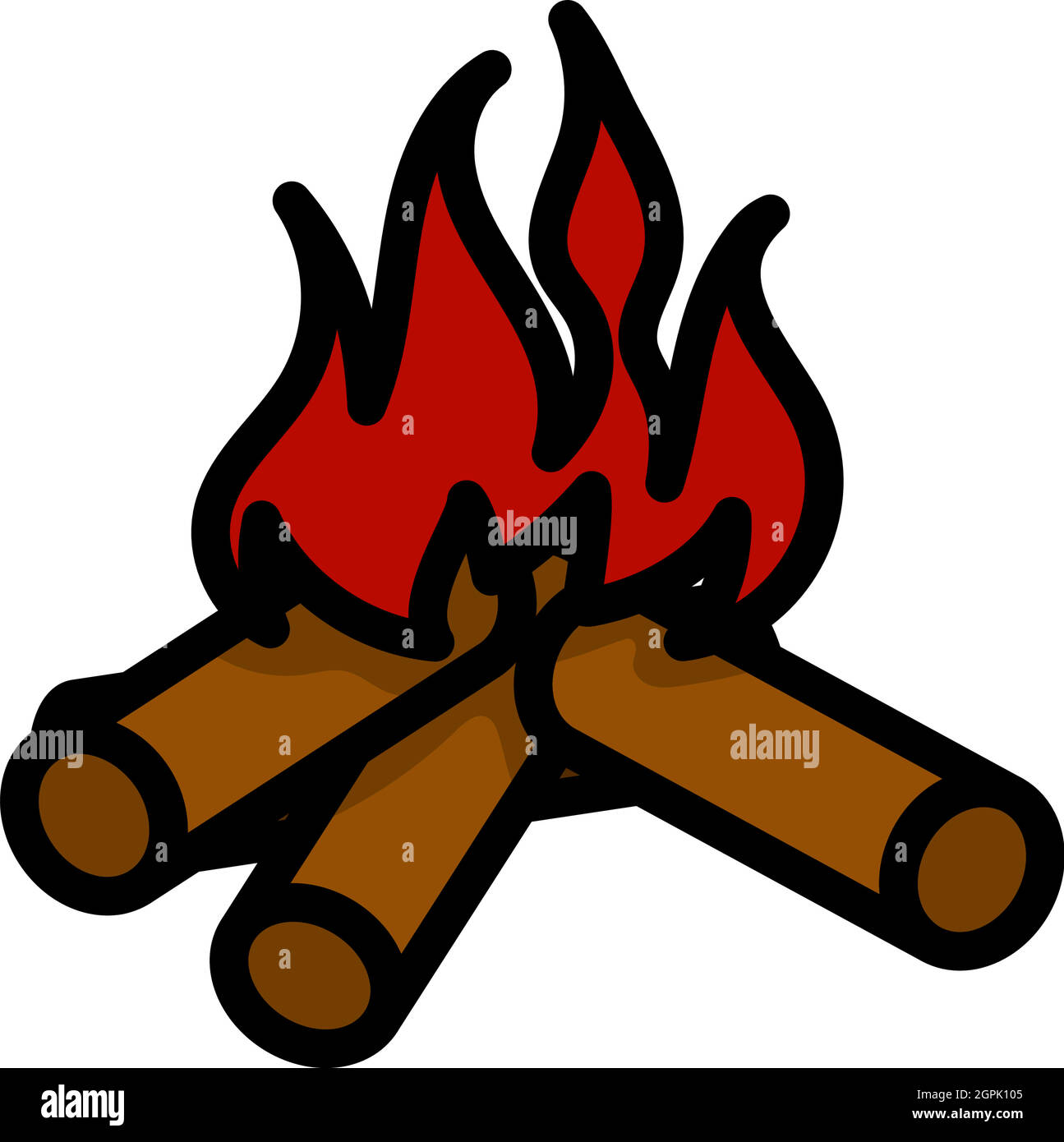 Camp fire icon cartoon hi-res stock photography and images - Alamy