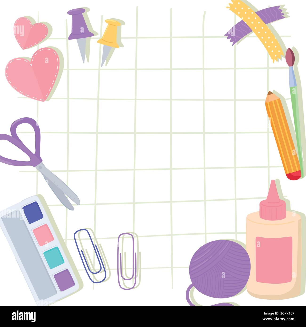 Watercolor handicraft Stock Vector Images - Alamy