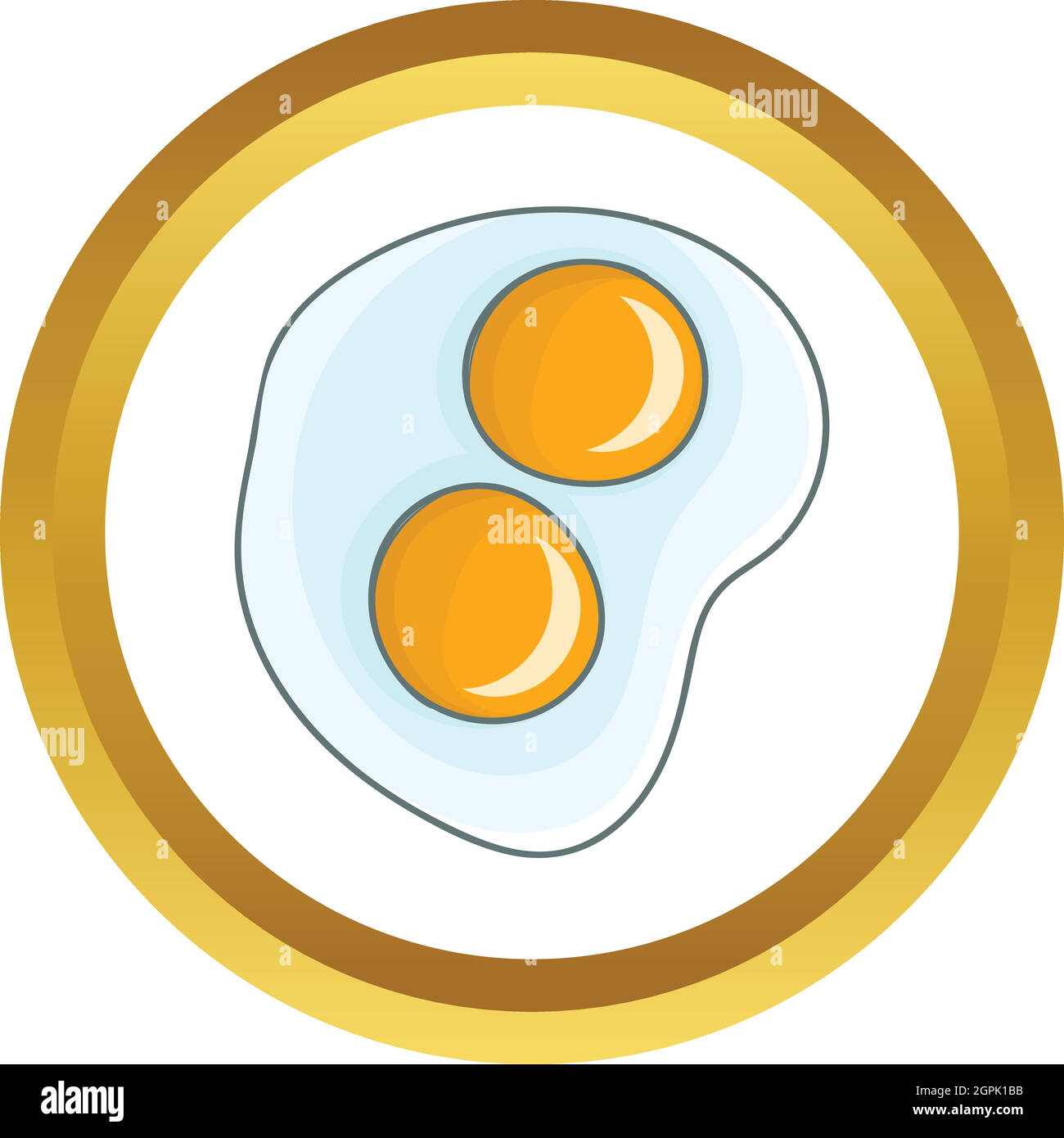 Side view plate fried Stock Vector Images - Alamy