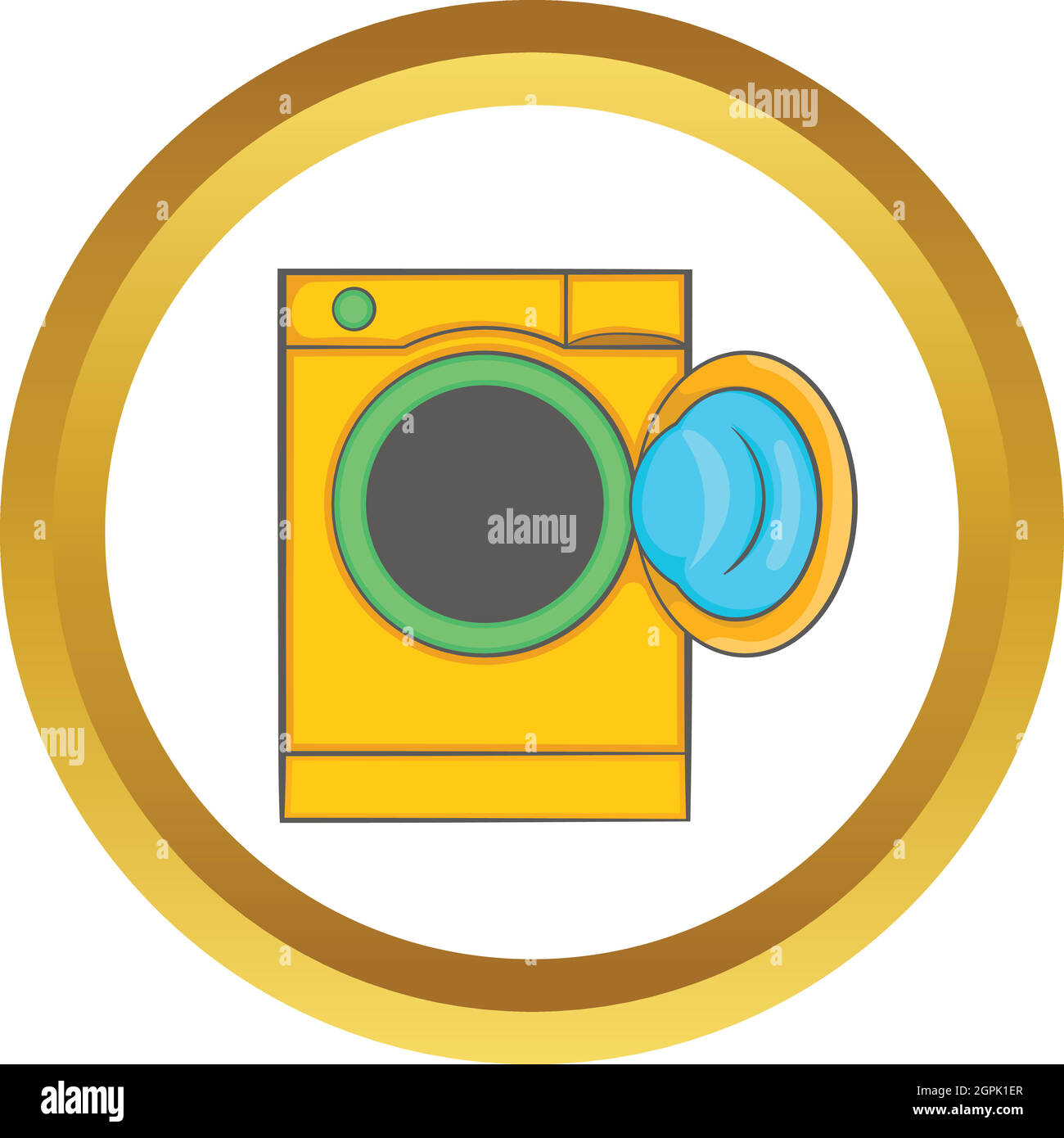 Yellow washing machine vector icon Stock Vector Image & Art - Alamy