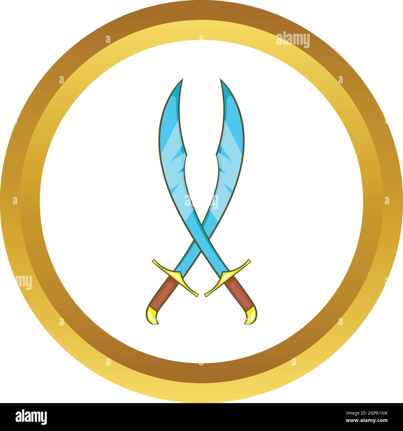 Crossed scimitars vector icon Stock Vector Image & Art - Alamy