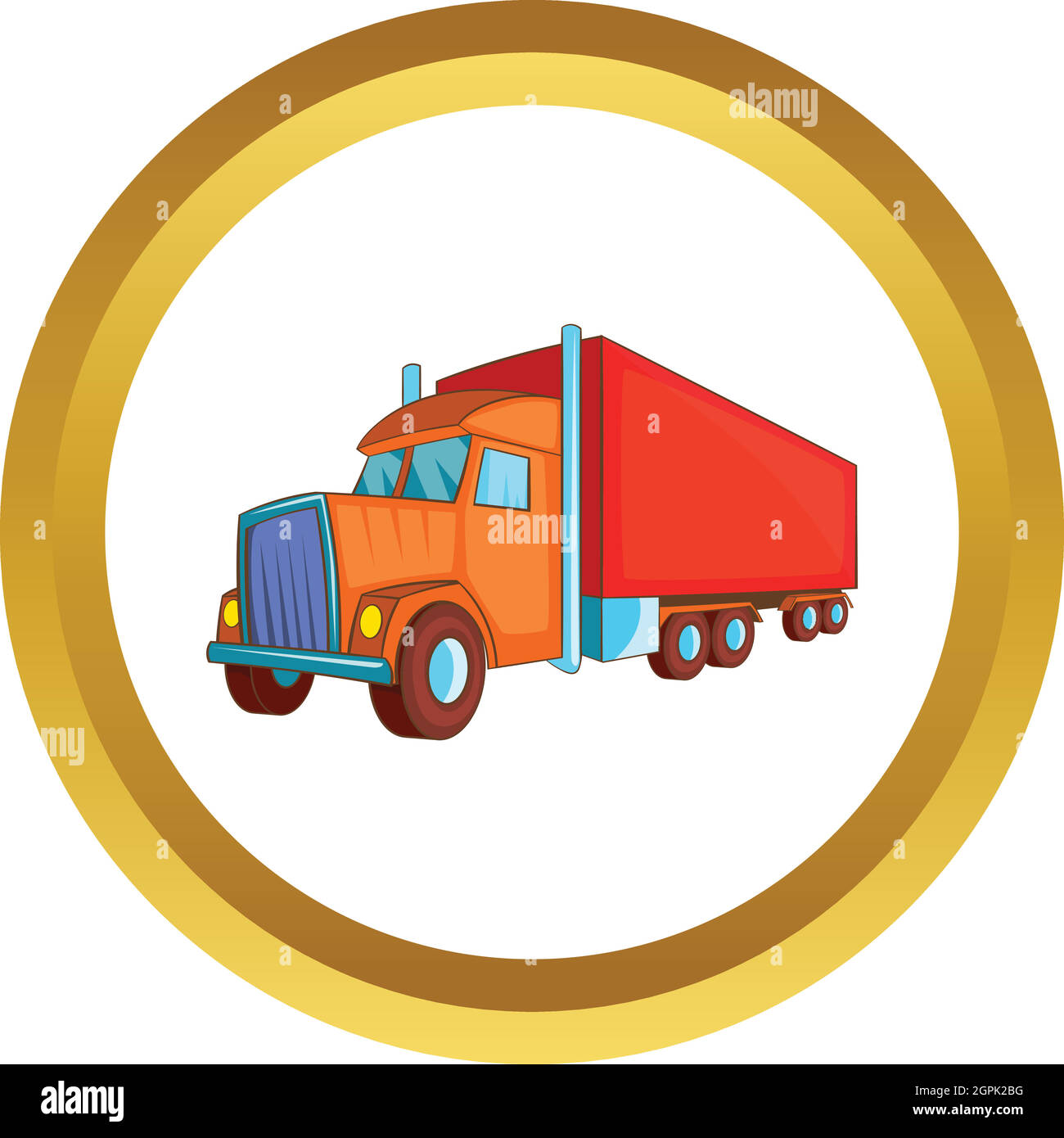 Semi trailer truck vector icon Stock Vector Image & Art - Alamy
