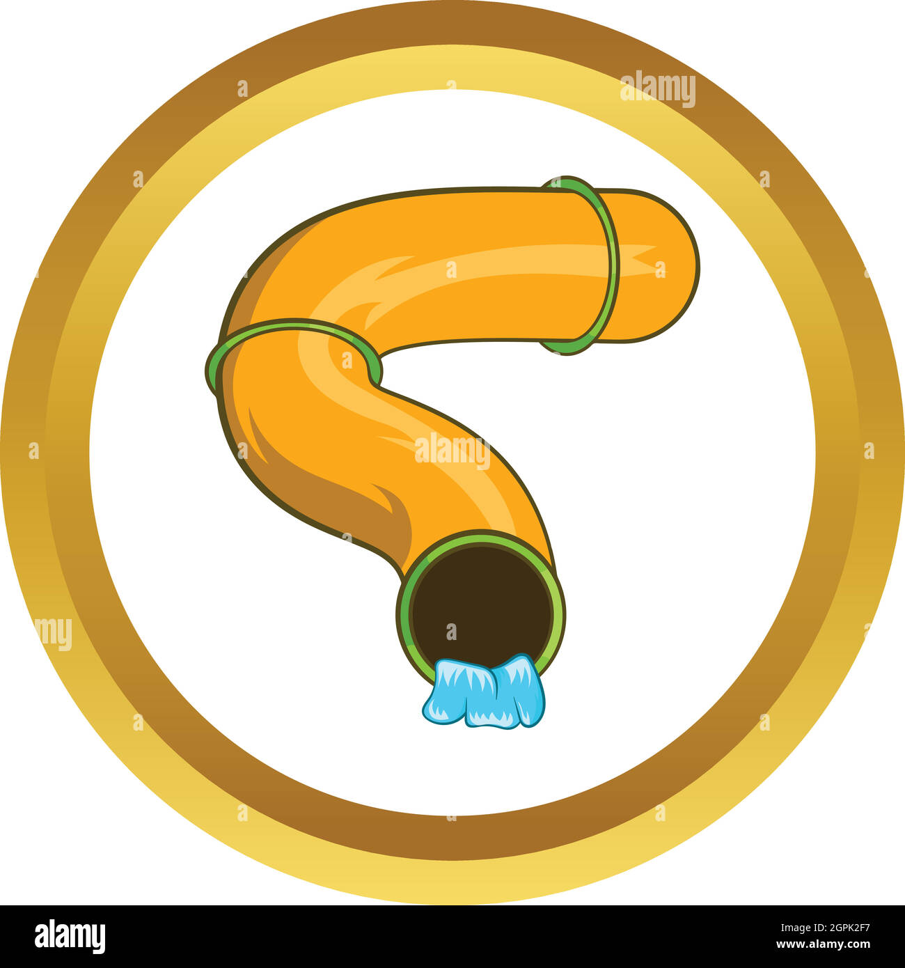 Aquapark slide tube vector icon Stock Vector Image & Art - Alamy