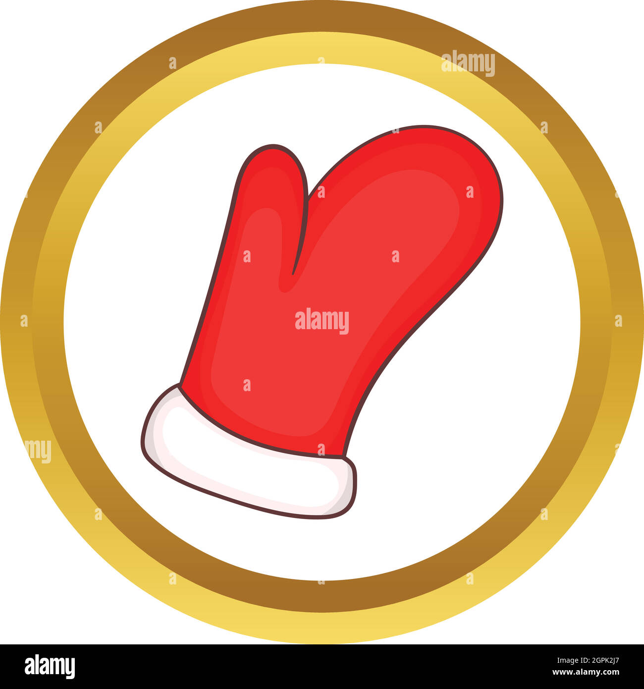 Red mitten white snowflake Stock Vector Images - Alamy