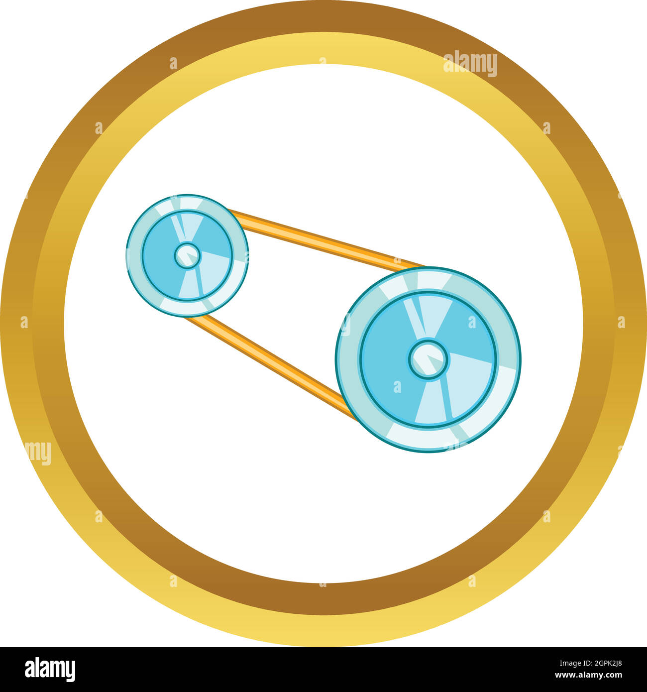 Belt drive icon linear Stock Vector Images - Alamy