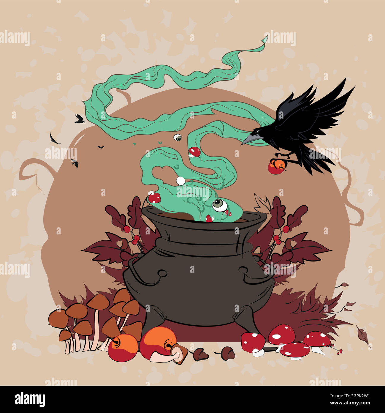 Poster in style of holiday all evil Halloween Stock Vector Image & Art ...