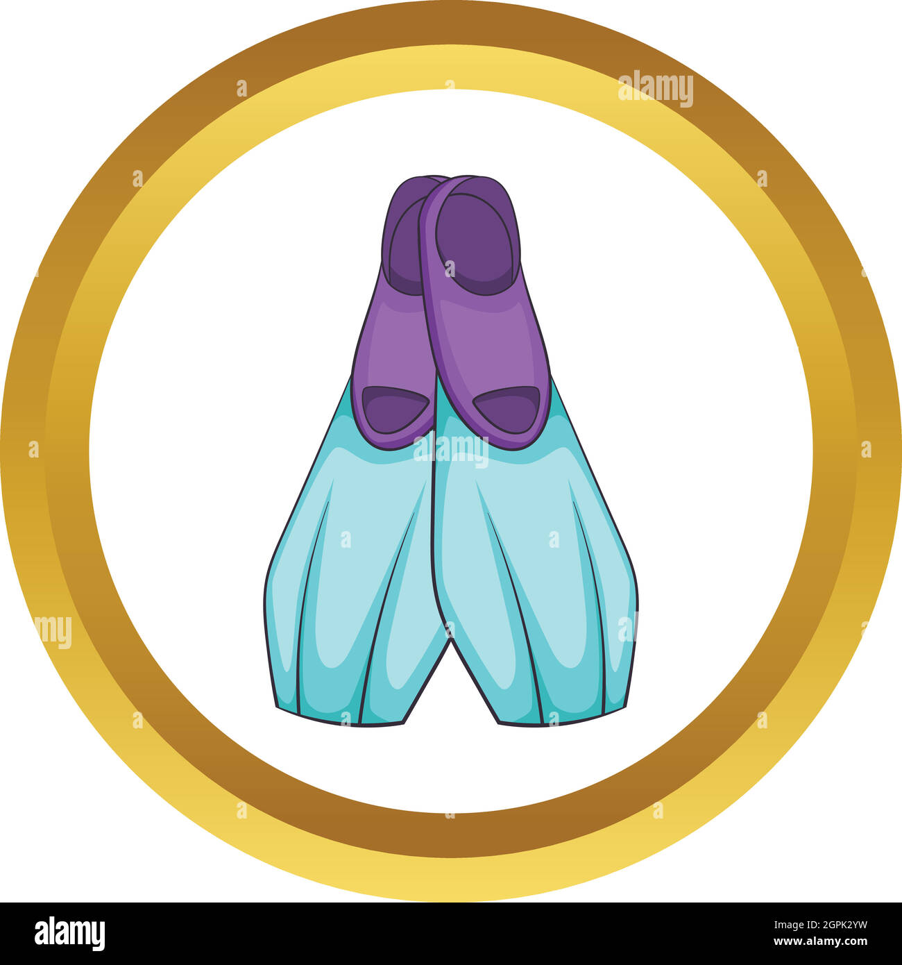 Flippers diving icon cartoon Stock Vector Images - Alamy