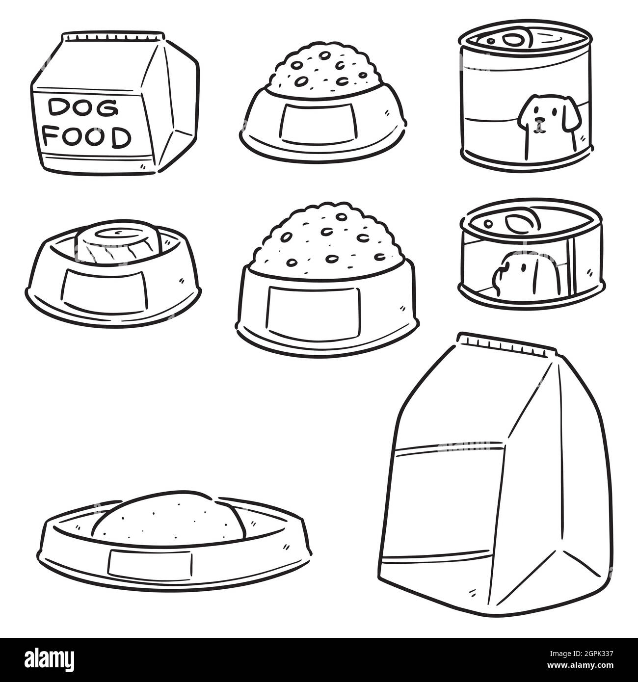 vector set of dog food Stock Vector Image & Art - Alamy