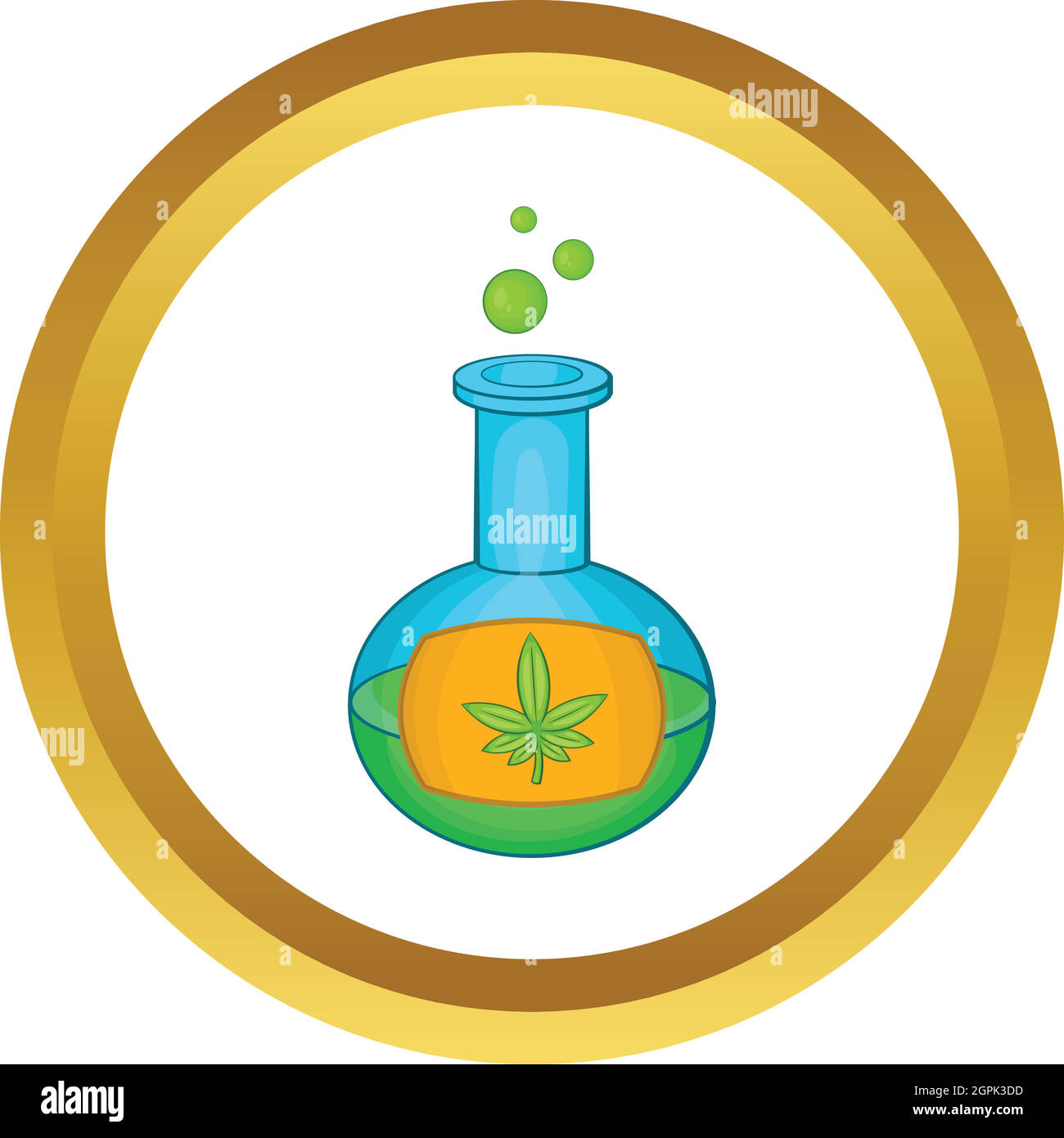 Test tube with marijuana leaf vector icon Stock Vector Image & Art - Alamy