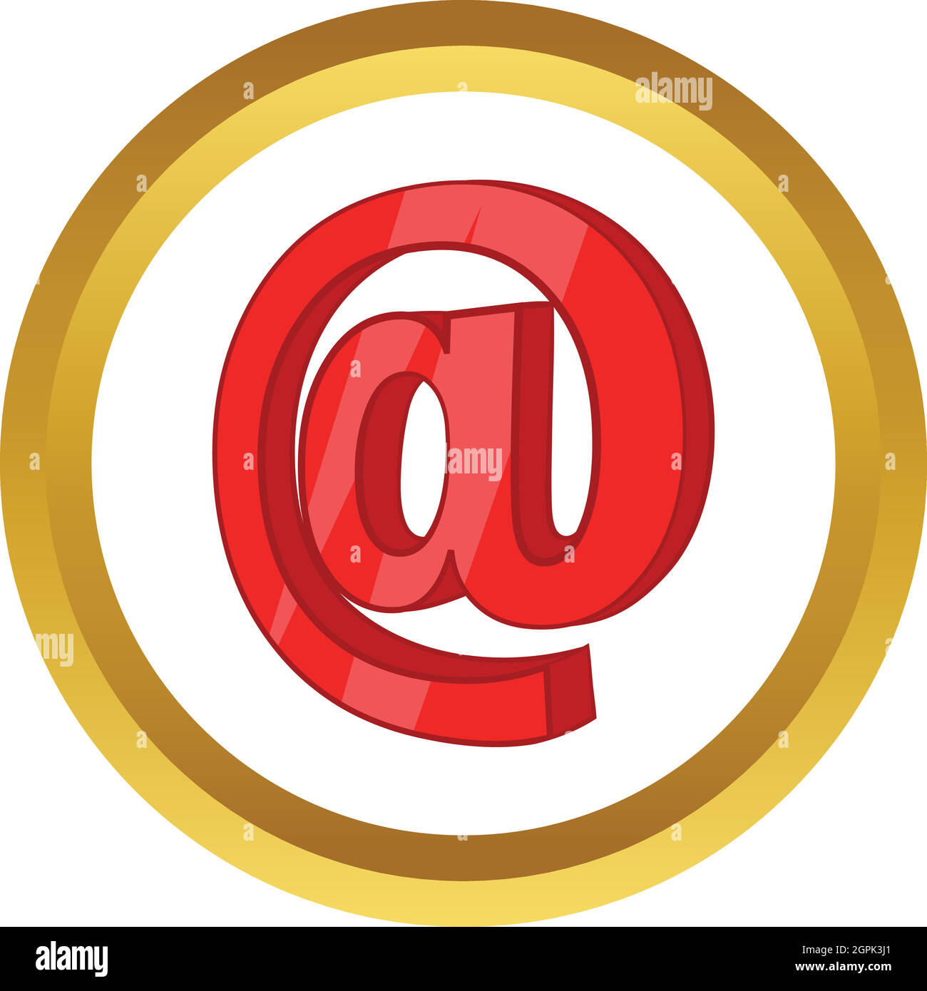 Red email sign vector icon Stock Vector Image & Art - Alamy