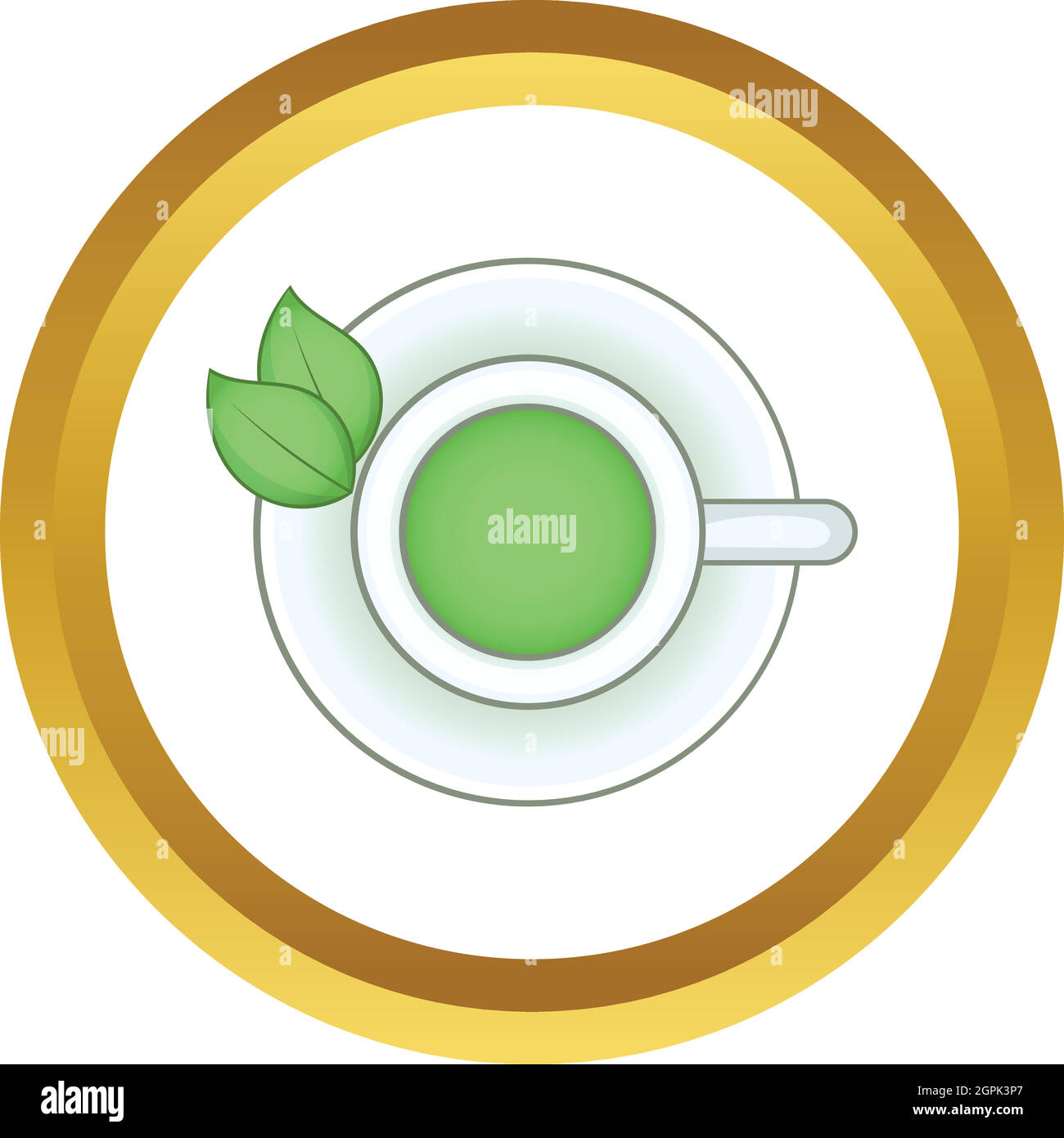 Green tea vector hi-res stock photography and images - Alamy