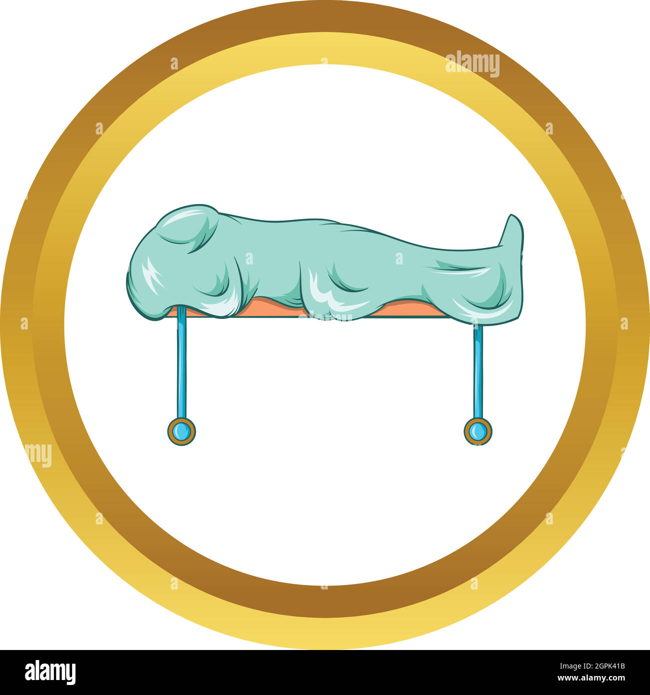 Dead on gurney vector icon Stock Vector Image & Art - Alamy
