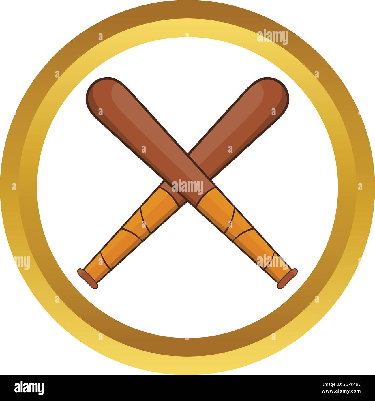 Crossed baseball bats vector icon Stock Vector Image & Art - Alamy
