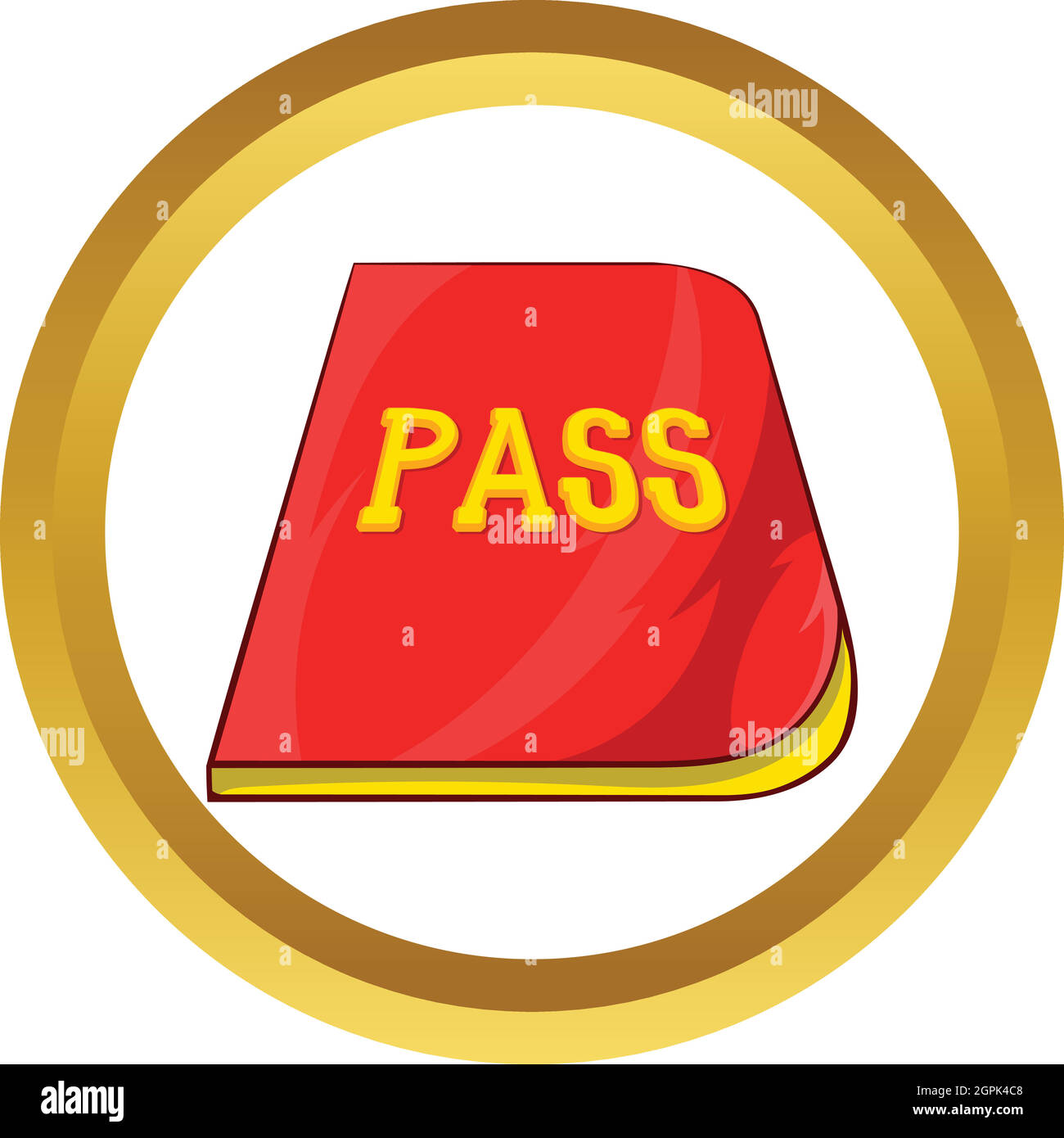 Red passport vector icon Stock Vector Image & Art - Alamy