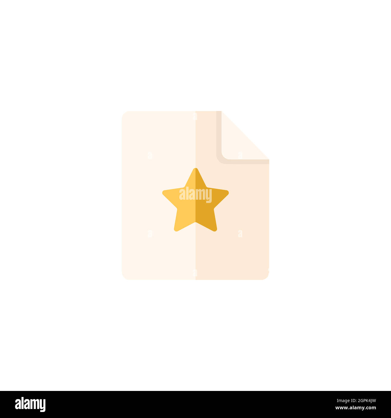 Document. Paper with star. Favorite item. Flat color icon. Commerce ... Document. Paper with star. Favorite item. Flat color icon. Commerce ...