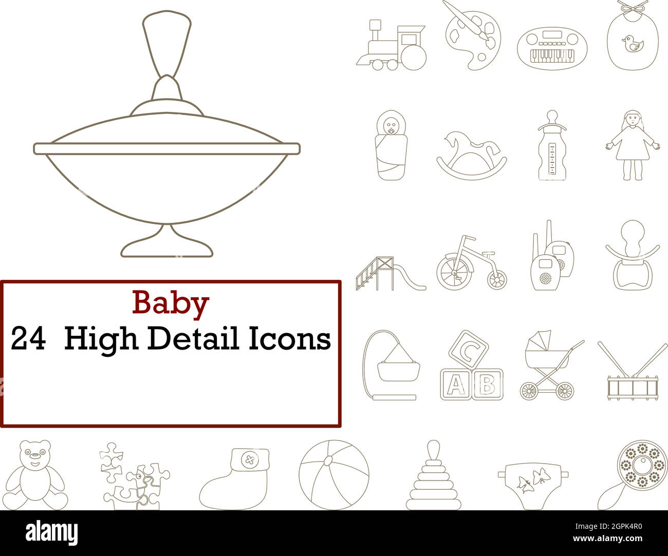 Baby Icon Set Stock Vector Image & Art - Alamy
