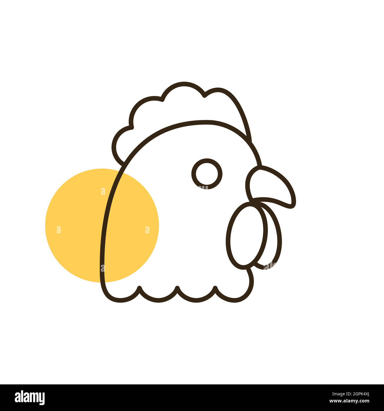 Chicken vector flat icon. Animal head vector Stock Vector Image & Art ...