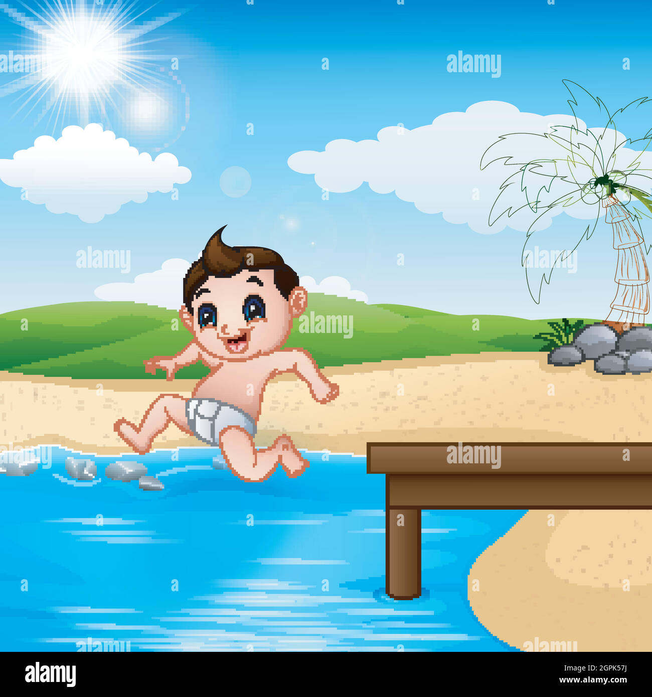 Swim diaper Stock Vector Images - Alamy