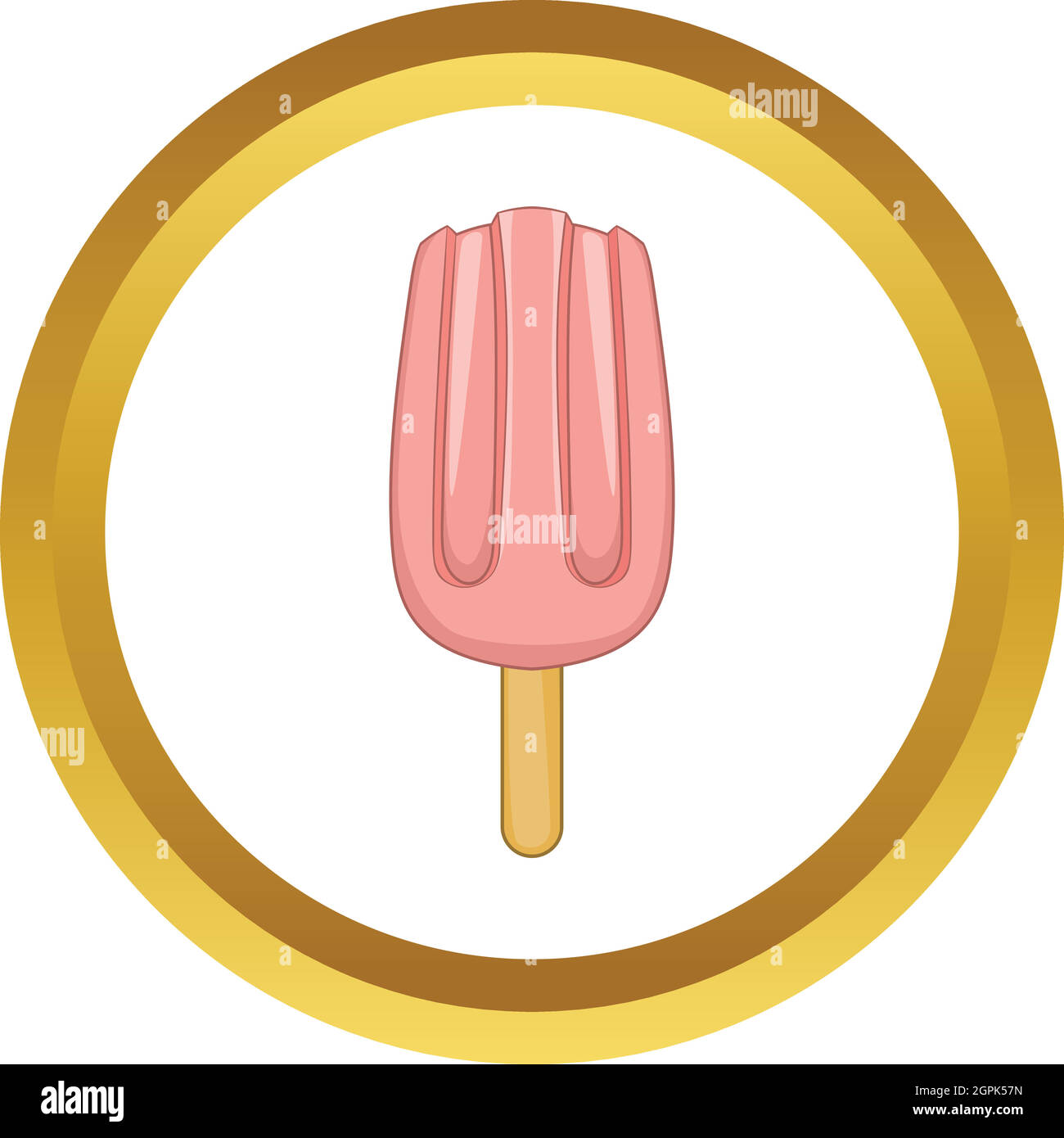 Pink ice cream vector icon Stock Vector Image & Art - Alamy