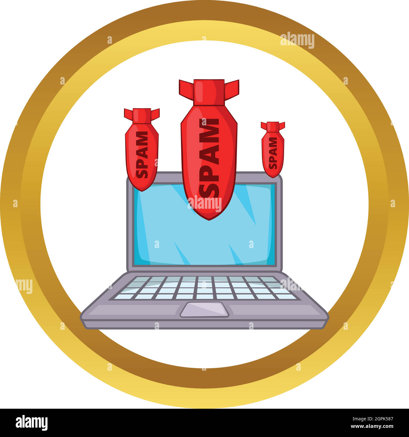 Spam bombs vector icon Stock Vector Image & Art - Alamy