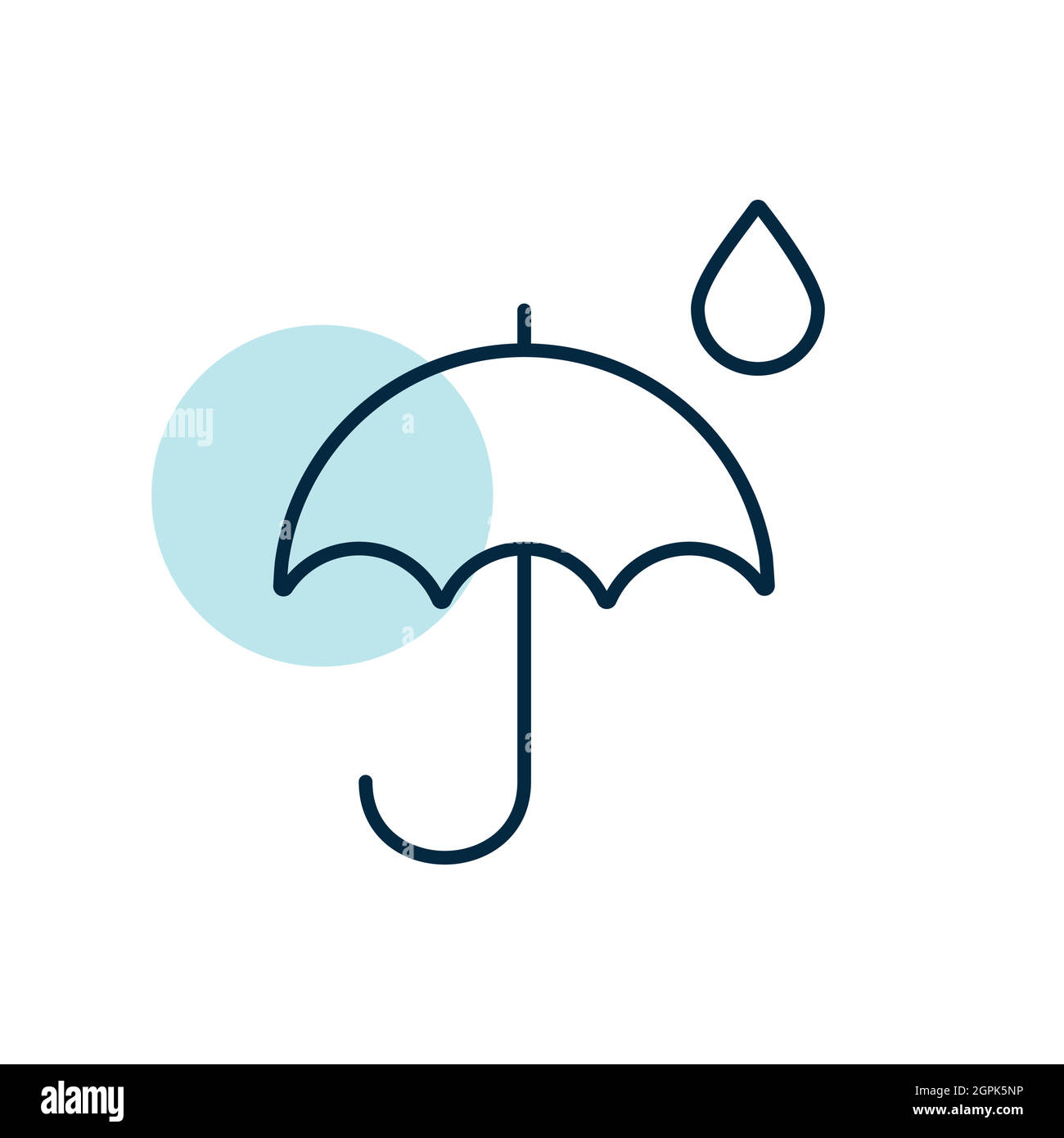 Umbrella and rain drops vector icon. Weather sign Stock Vector Image ...