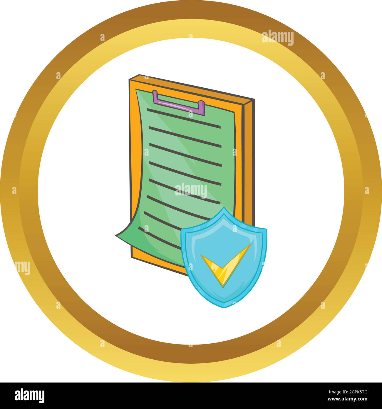 Clipboard with insurance form vector icon Stock Vector Image & Art - Alamy