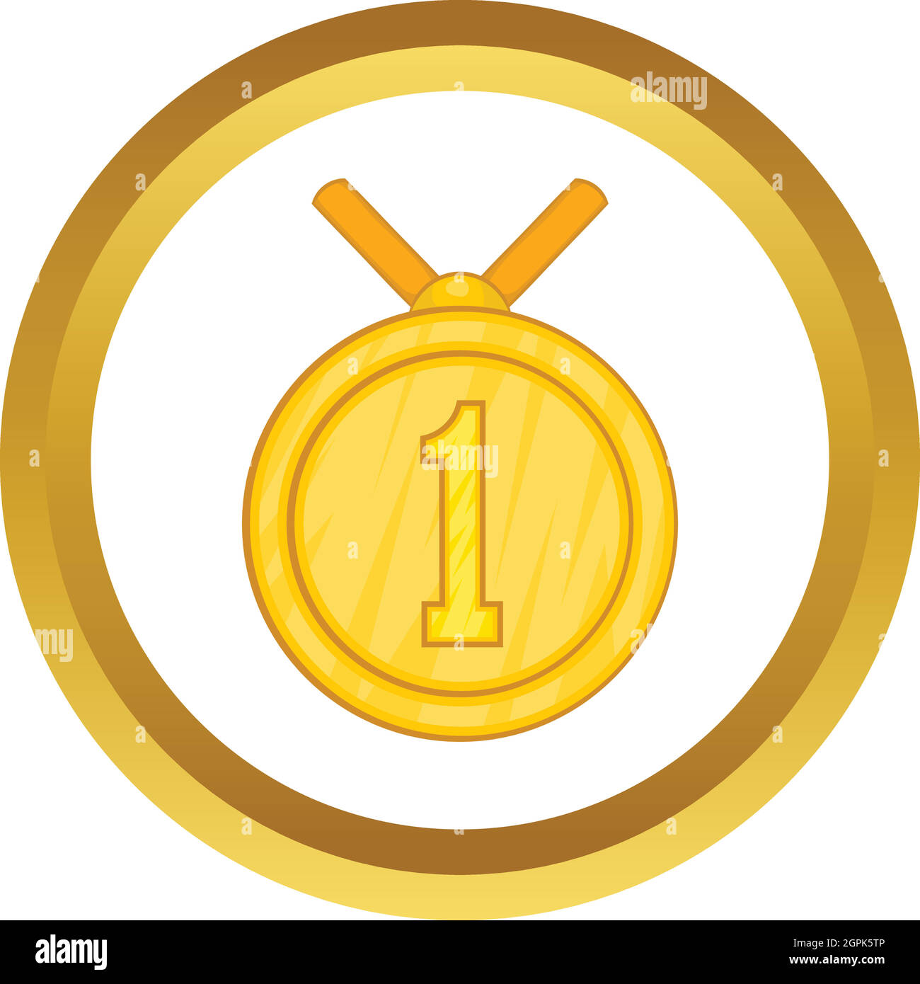 Medal for first place vector icon Stock Vector Image & Art - Alamy