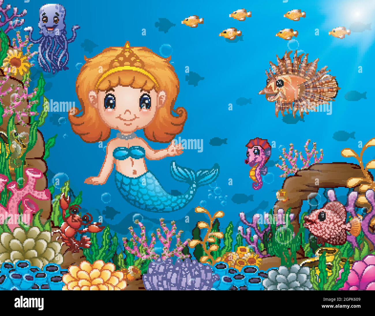 Cartoon little mermaid hi-res stock photography and images - Alamy