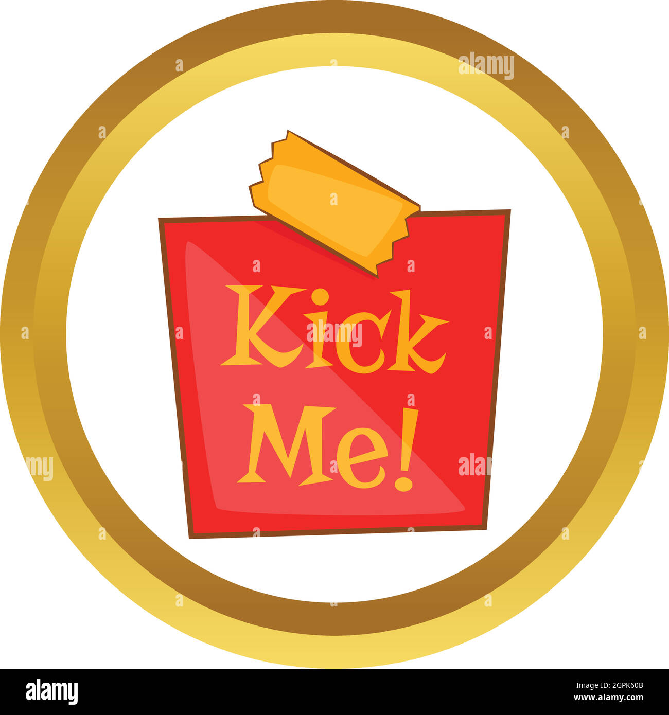 Joke inscription kick me vector icon Stock Vector Image & Art - Alamy