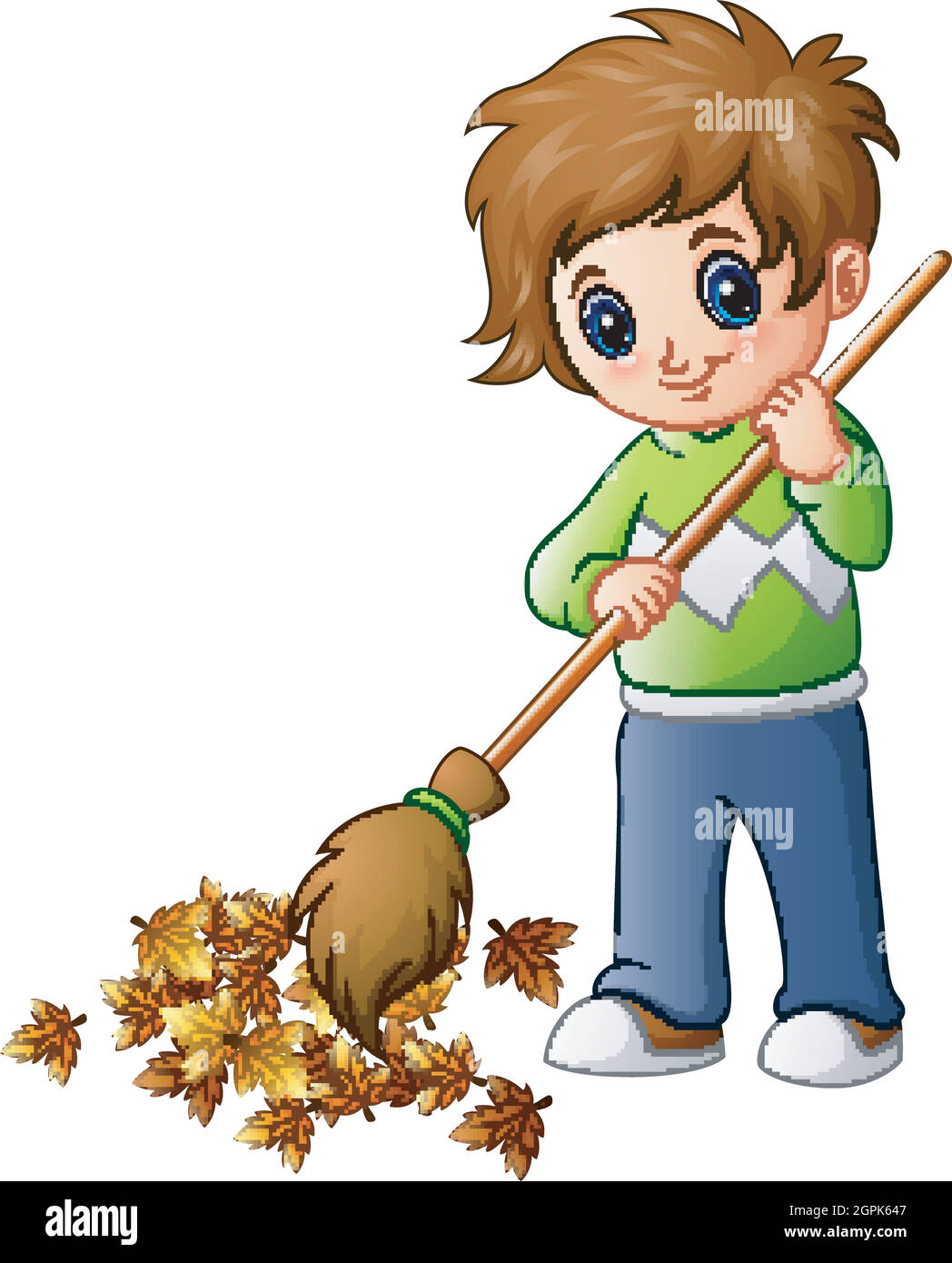 Boy leaves Stock Vector Images - Alamy