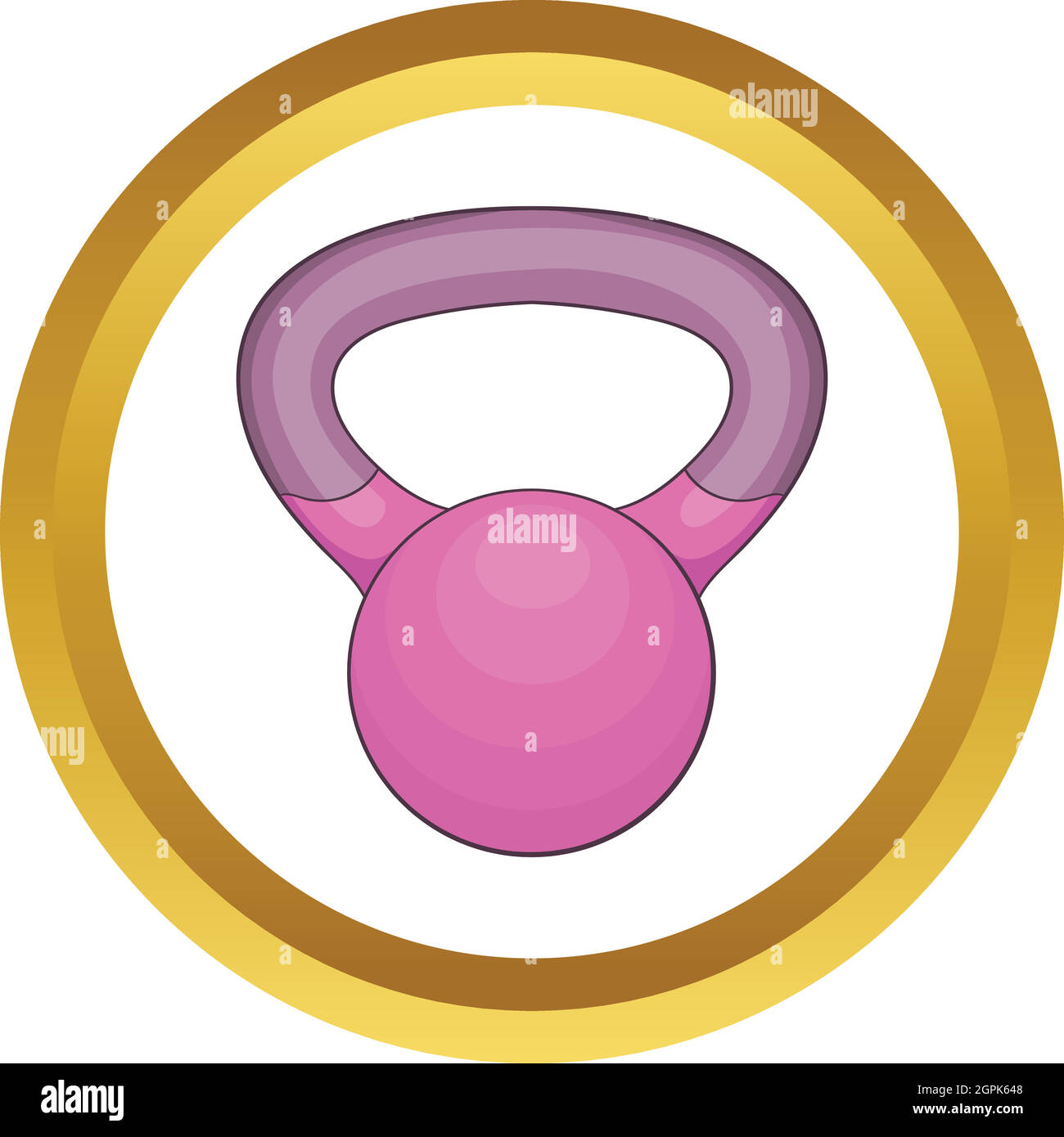 Pink kettlebell vector icon Stock Vector Image & Art - Alamy
