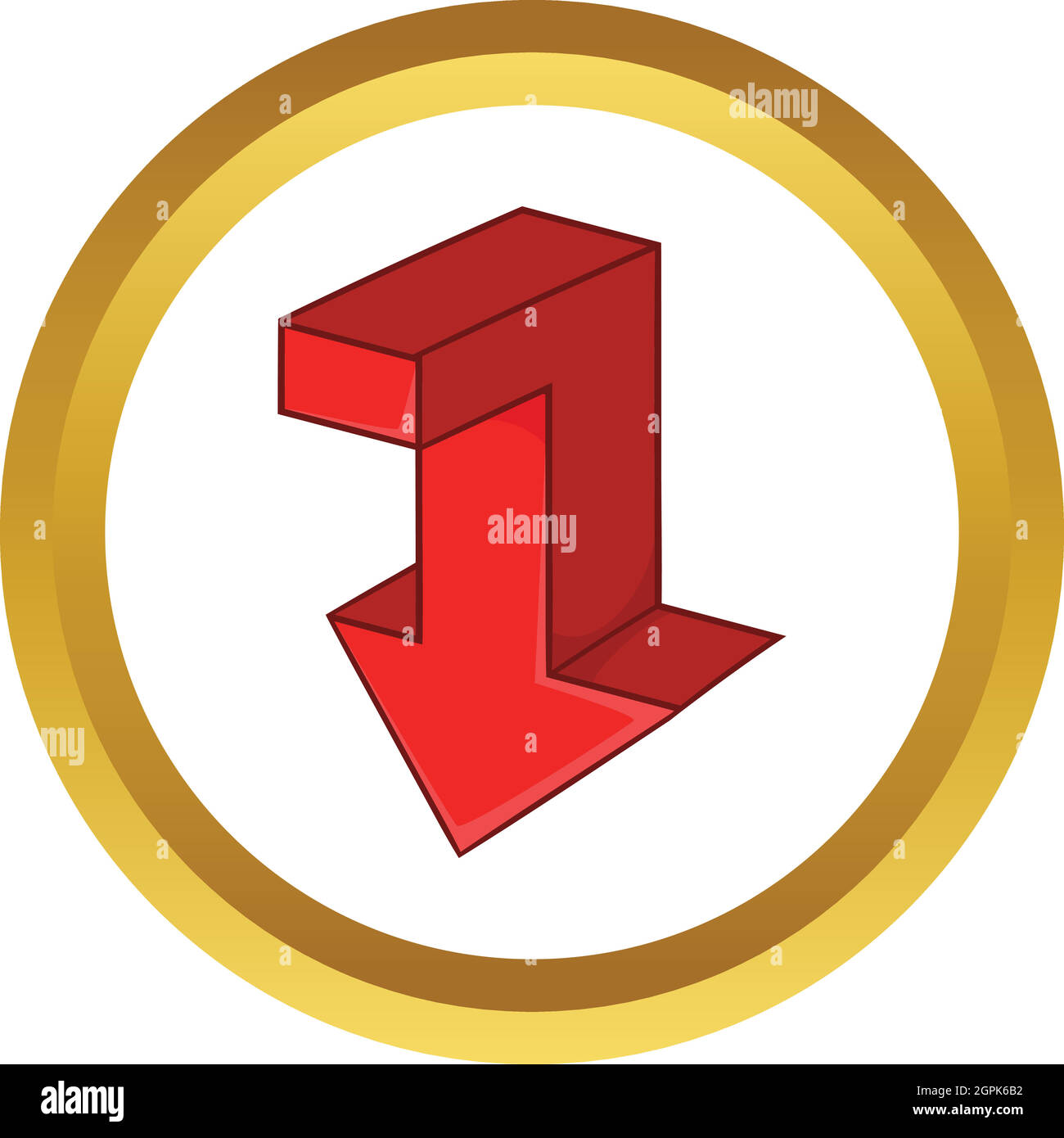 Red arrow vector icon Stock Vector Image & Art - Alamy