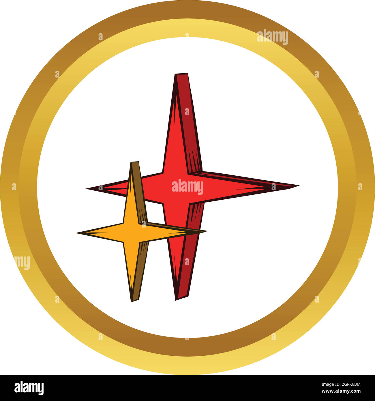 Cartoon star icon button hi-res stock photography and images - Alamy
