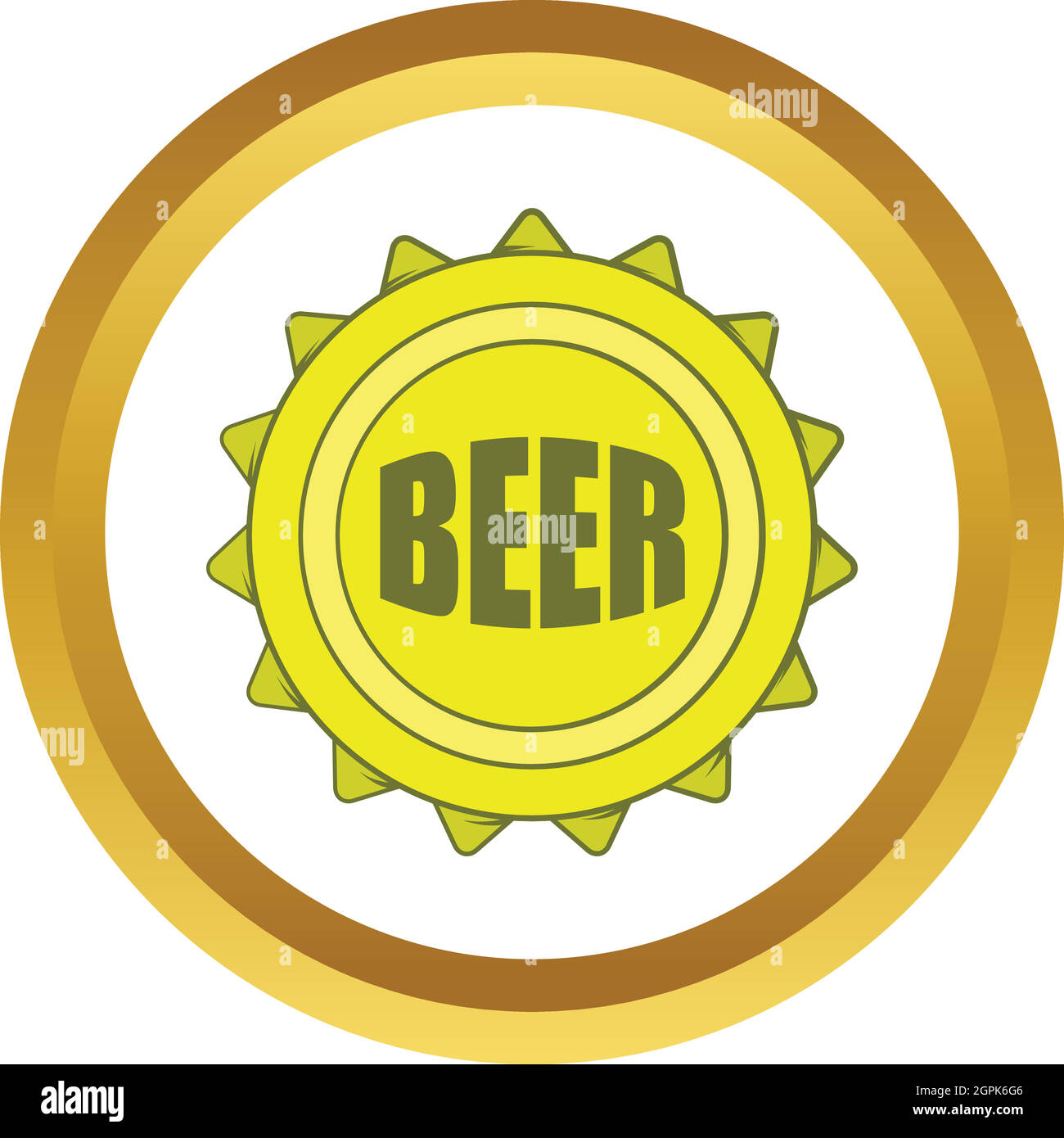 Beer bottle cap vector icon, cartoon style Stock Vector Image & Art - Alamy