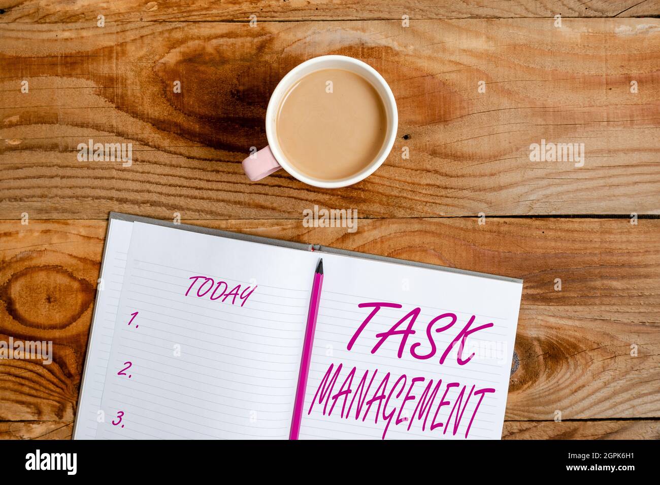 Handwriting text Task Management. Business idea the process of managing ...
