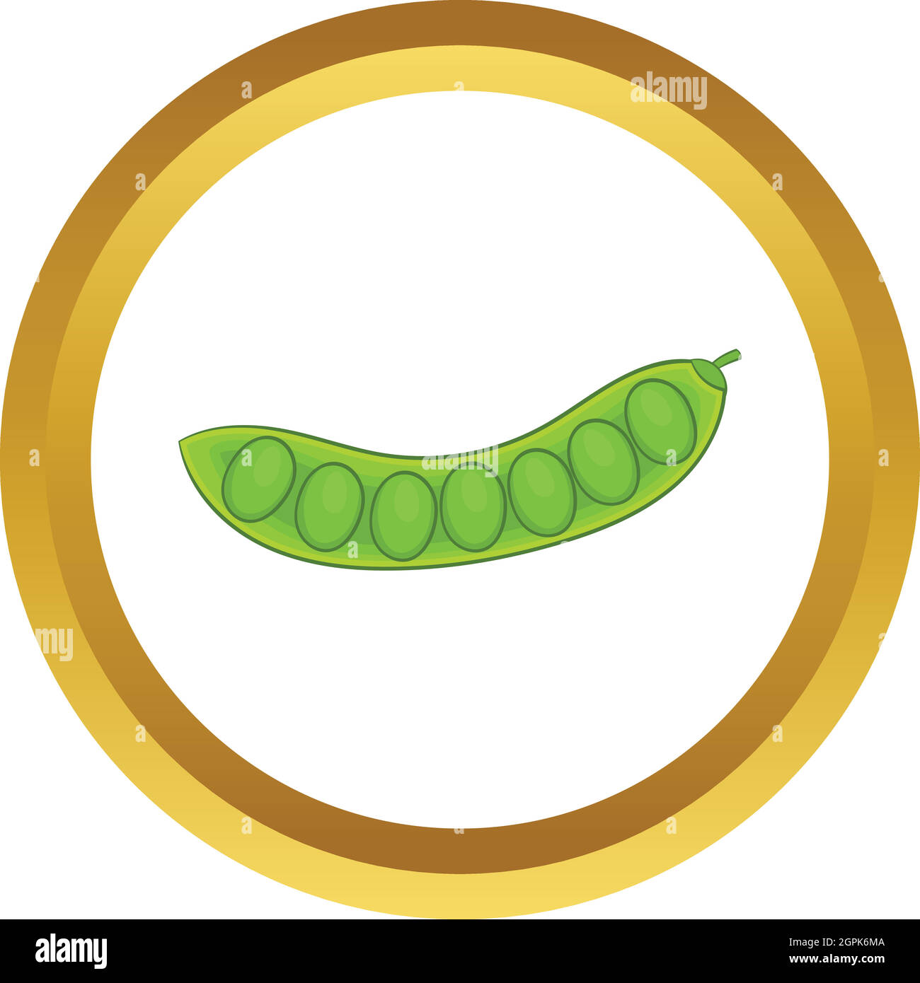 Green pea pod vector icon Stock Vector Image & Art - Alamy