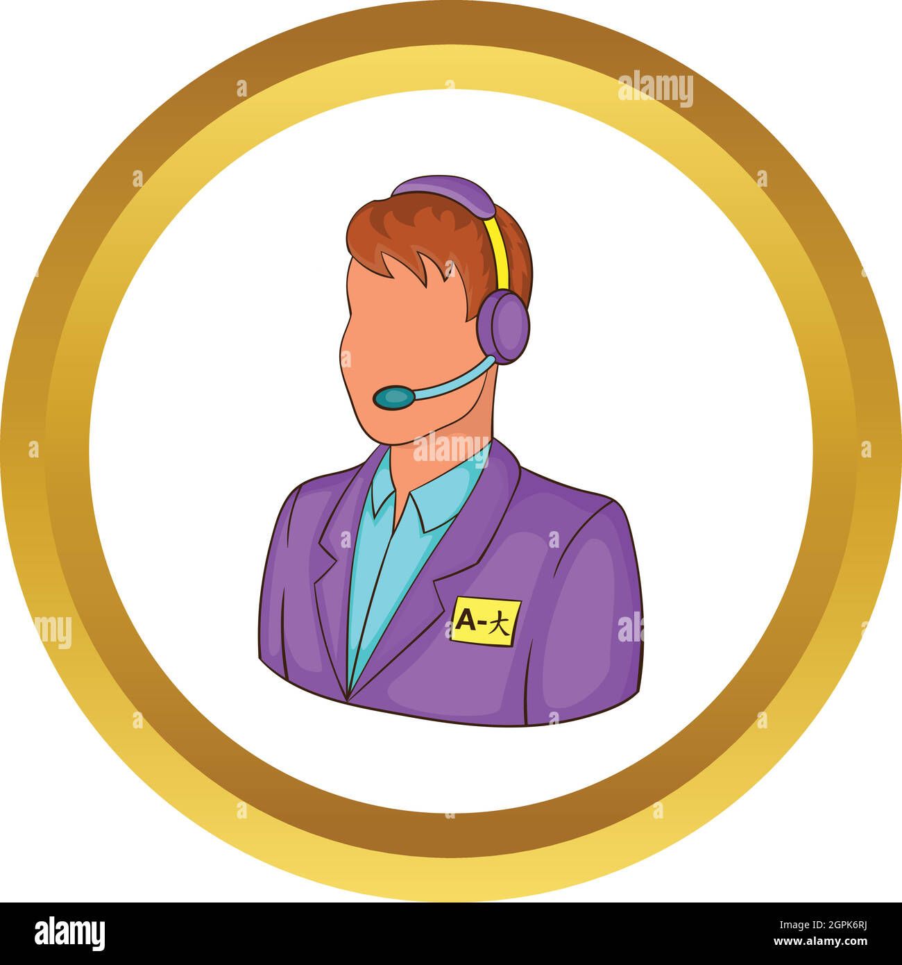 Translator interpreter vector icon Stock Vector Image & Art - Alamy