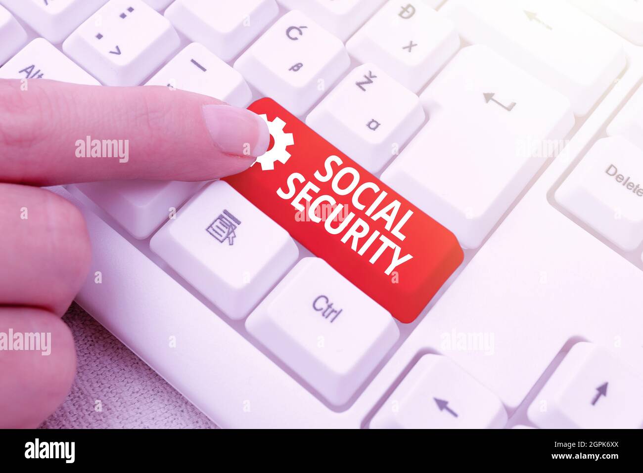 Writing Displaying Text Social Security Concept Meaning Government System That Provide Monetary