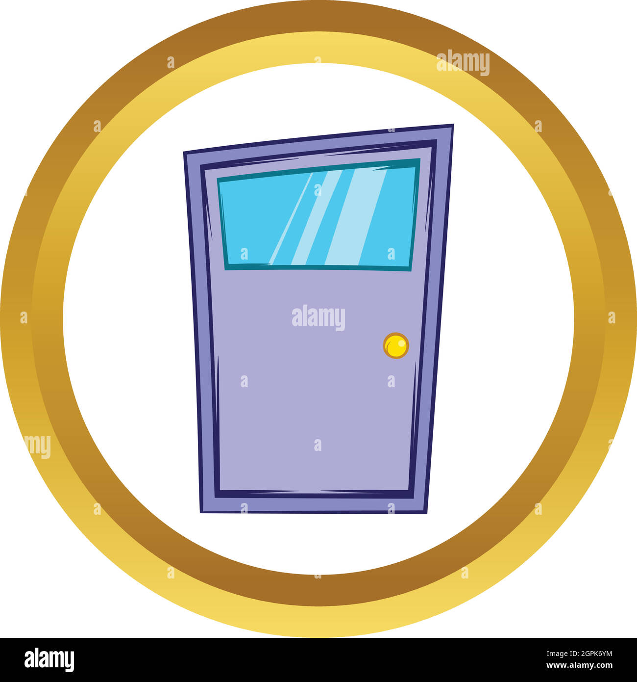 Violet door vector icon, cartoon style Stock Vector Image & Art - Alamy