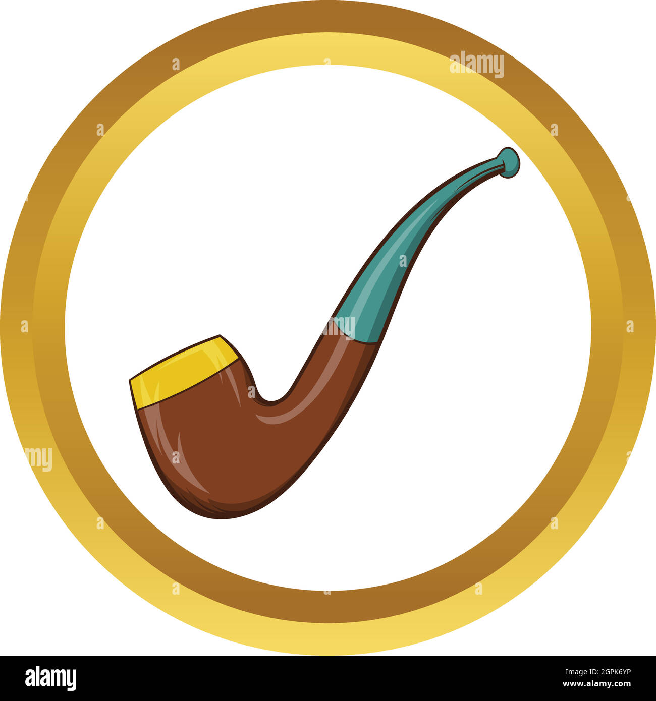Wooden pipe smoking icon cartoon hi-res stock photography and images ...