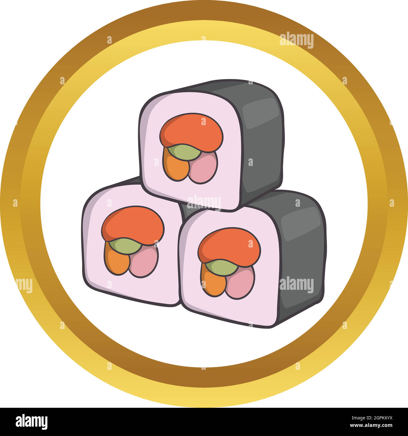 Korean traditional food kimbap vector icon Stock Vector Image & Art - Alamy