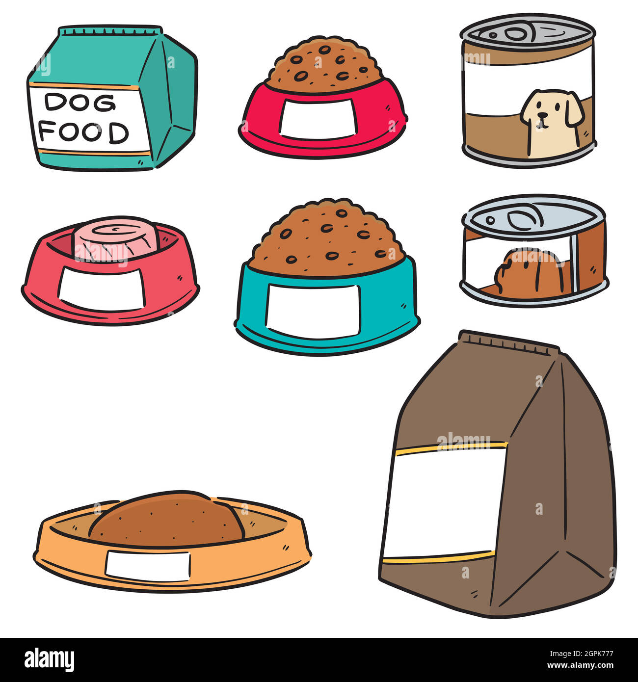 vector set of dog food Stock Vector Image & Art - Alamy