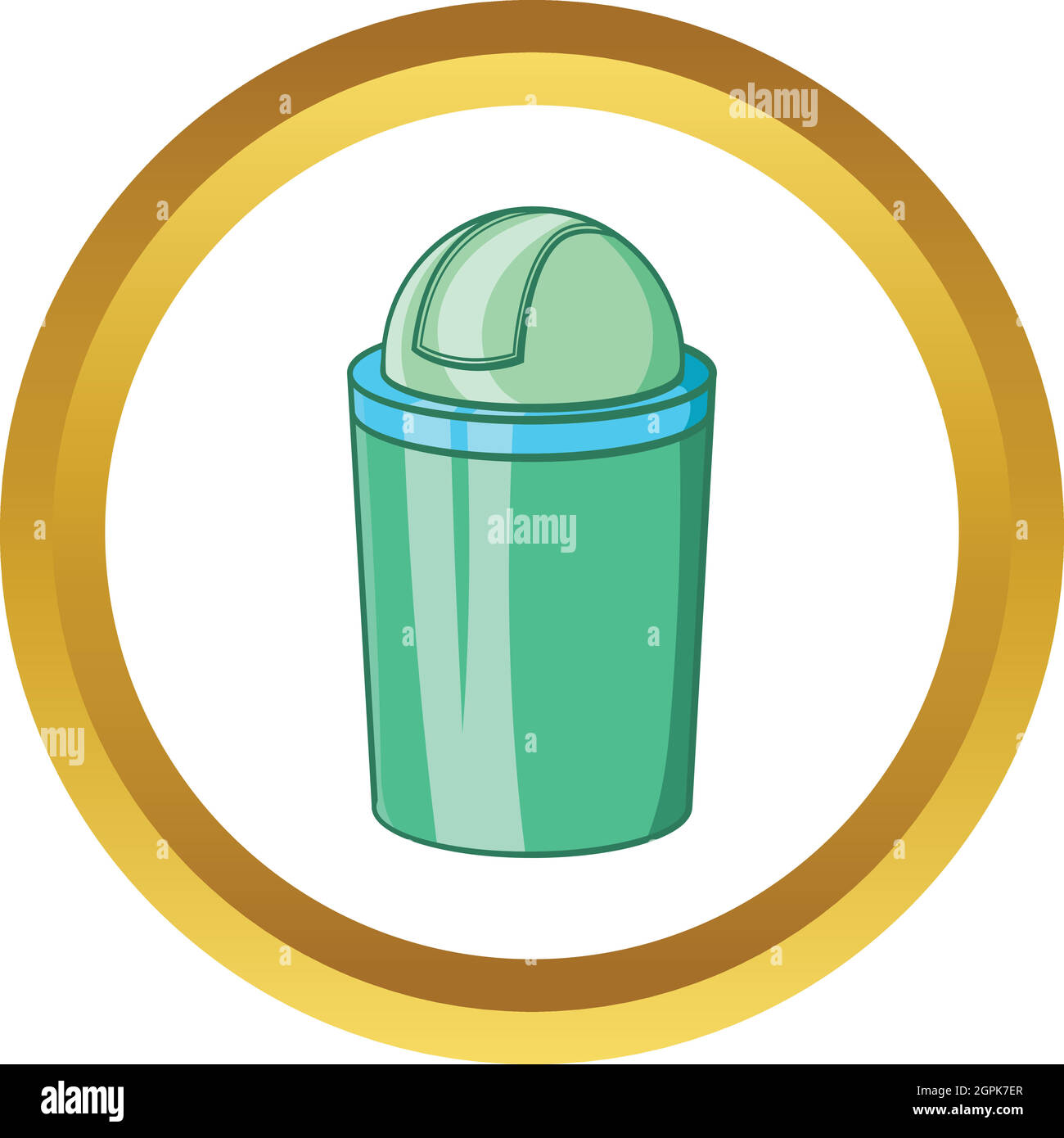Green trash can vector icon Stock Vector Image & Art - Alamy